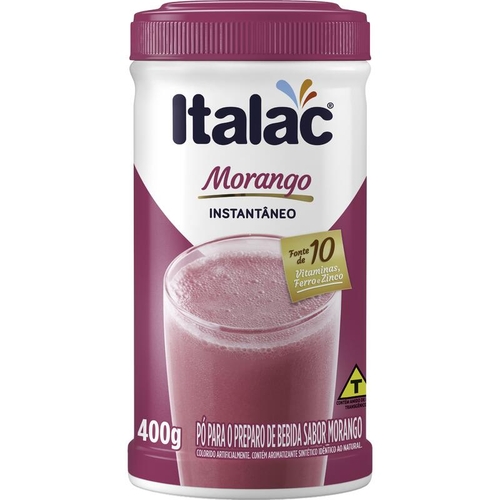 Comprar ALIMENTO ITALAC MORANGO PO 400G - R$9,62 - Facily