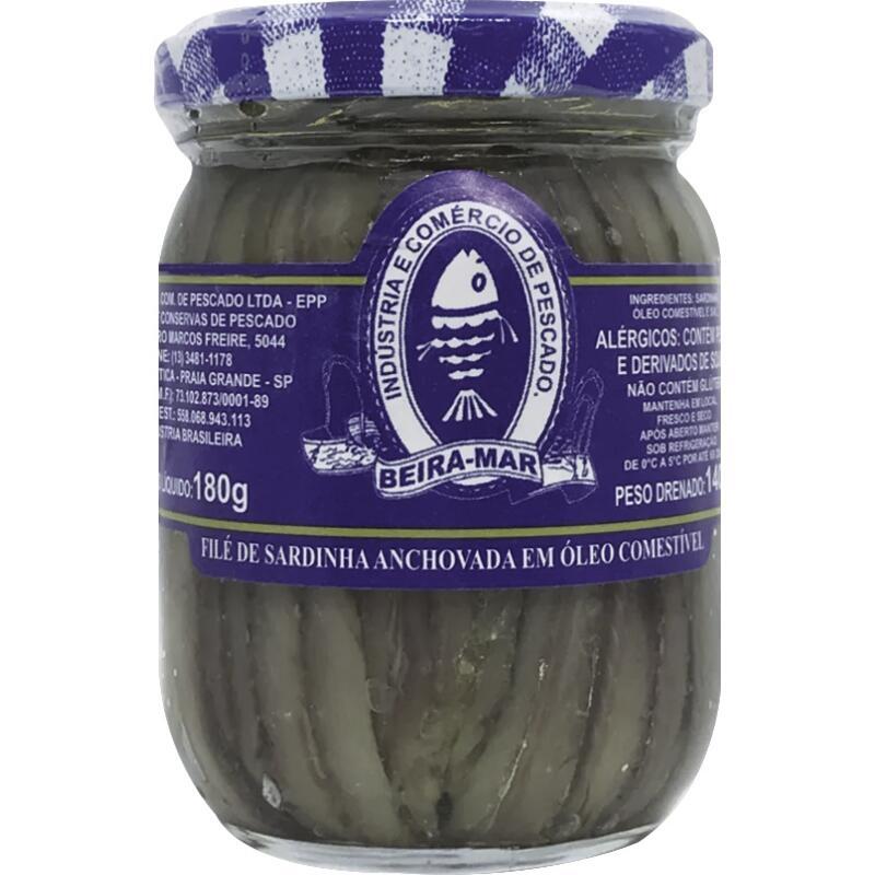 Comprar FILE SARDINHA ANCHOVADA GRAN MAR VIDRO 140G - R$31,99