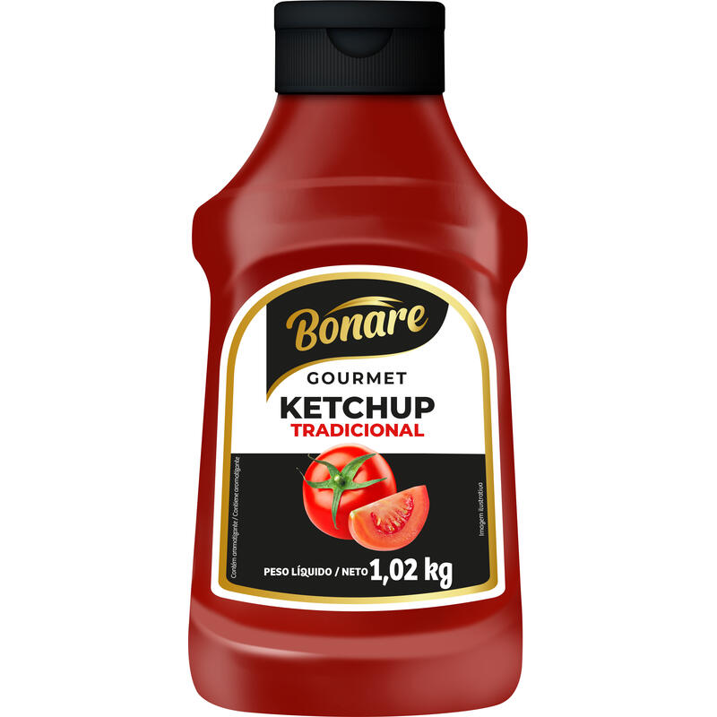 Comprar CATCHUP BONARE TRADICIONAL PET 1,020KG - R$12,25 - Facily