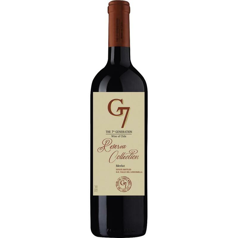 Comprar VINHO CHILENO G7 RES.COLLECTION MERLOT 750ML - R$37,34 - Facily