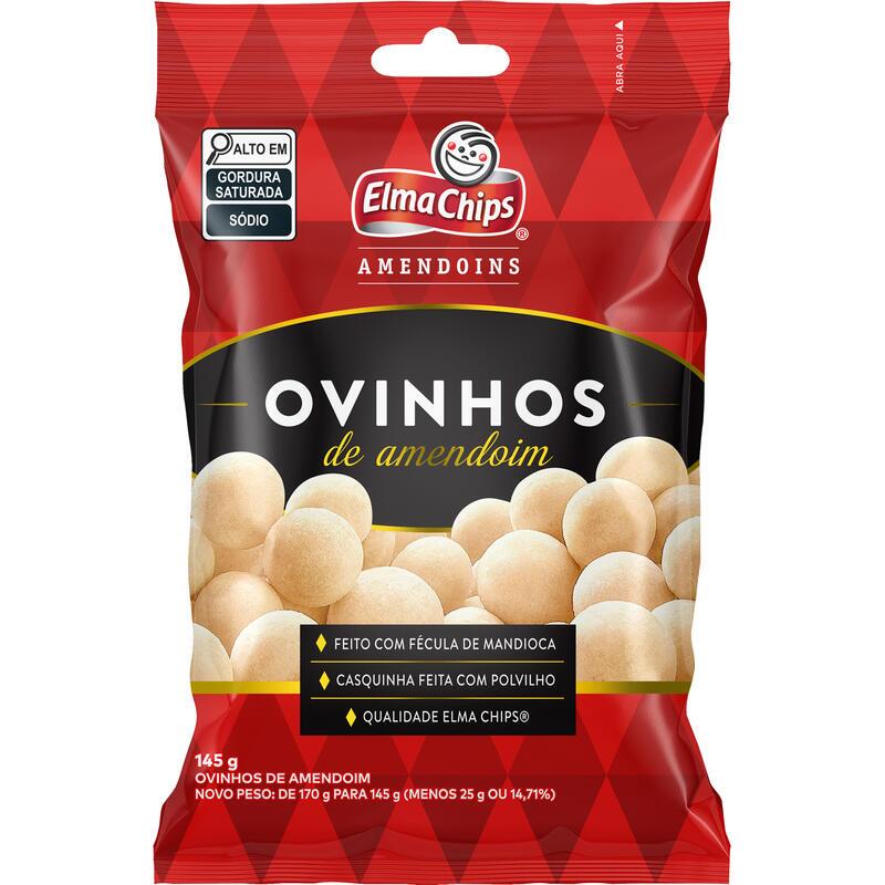 Comprar SALGADINHO ELMA CHIPS AMENDOIM OVINHOS 145G - R$8,54 - Facily