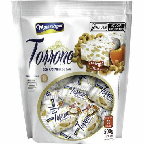Comprar TORRONE MONTEVERGINE CAST.CAJU 500G - R$21,29 - Facily