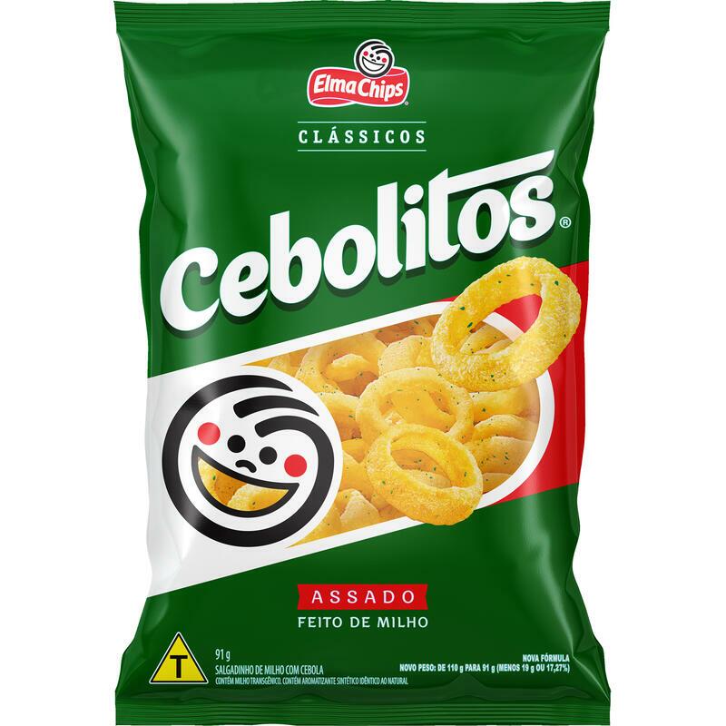 Comprar SALGADINHO ELMA CHIPS CEBOLITOS 91G - R$10,68 - Facily