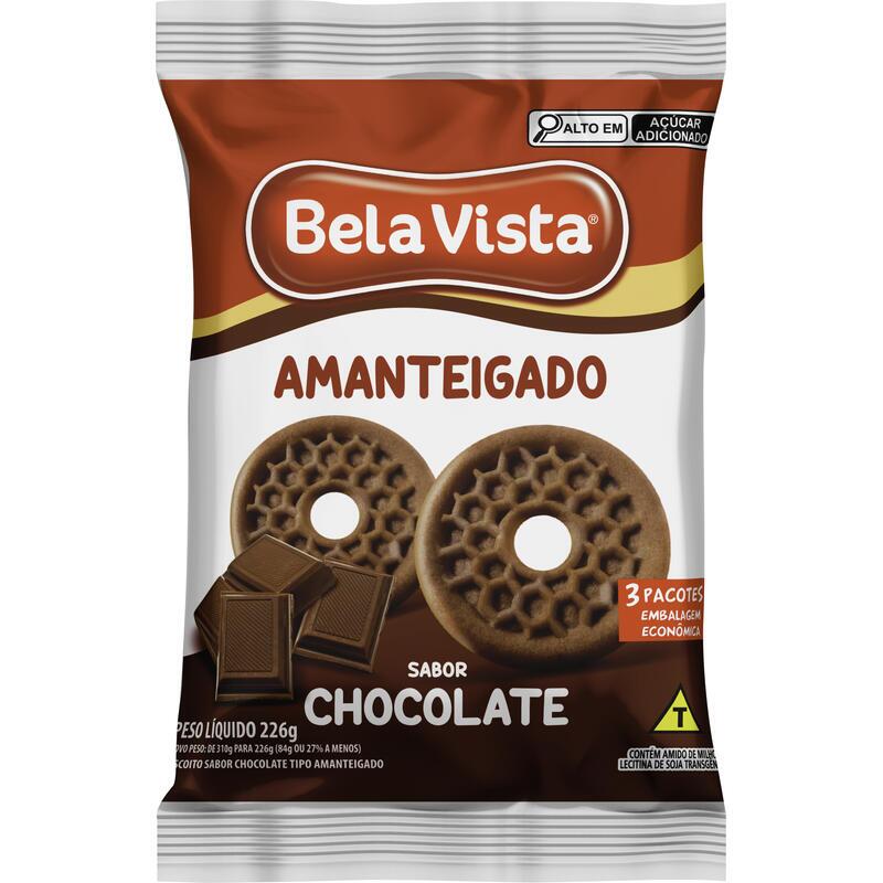 Comprar BISCOITO BELA VISTA AMANTEIGADO CHOCOLATE 226G - R$4,26 - Facily