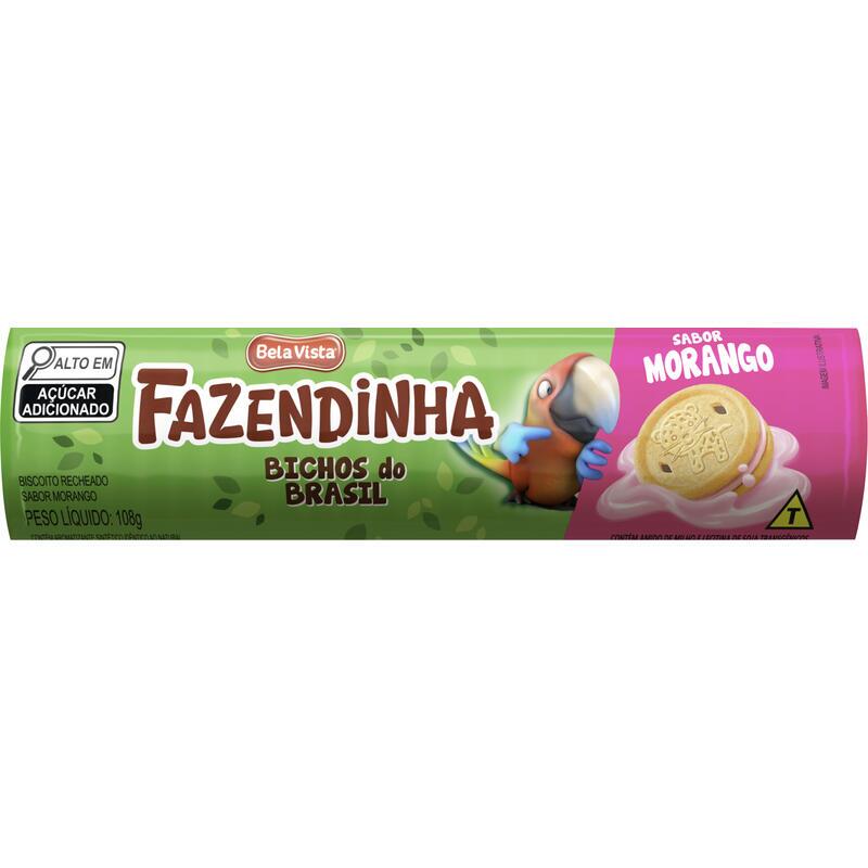 Comprar BISCOITO FAZENDINHA RECH.MORANGO 108G - R$1,55 - Facily