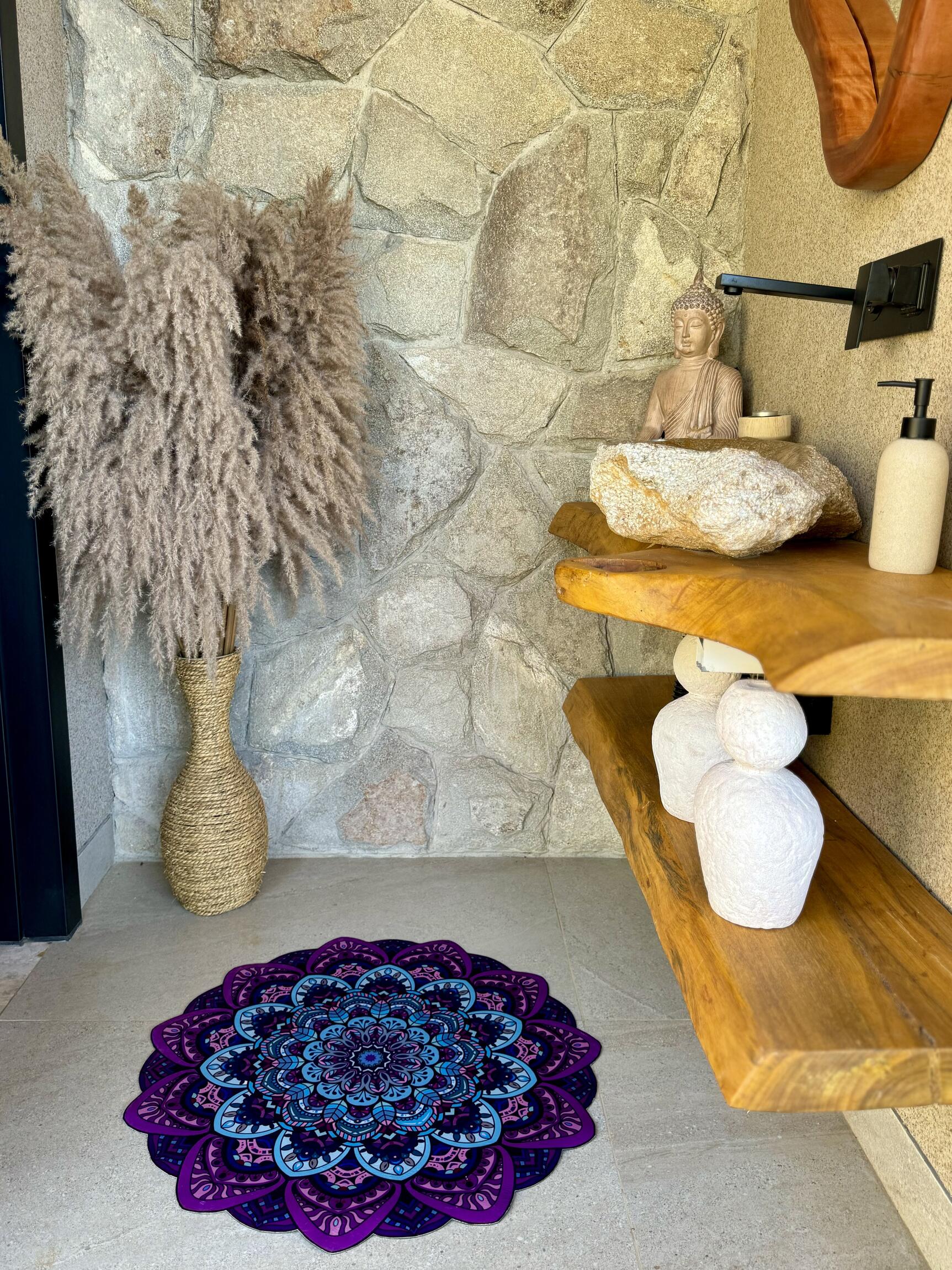 Tapete Mandala Lótus Mini Coloração Roxo e Azul - Decore com Mandalas ...