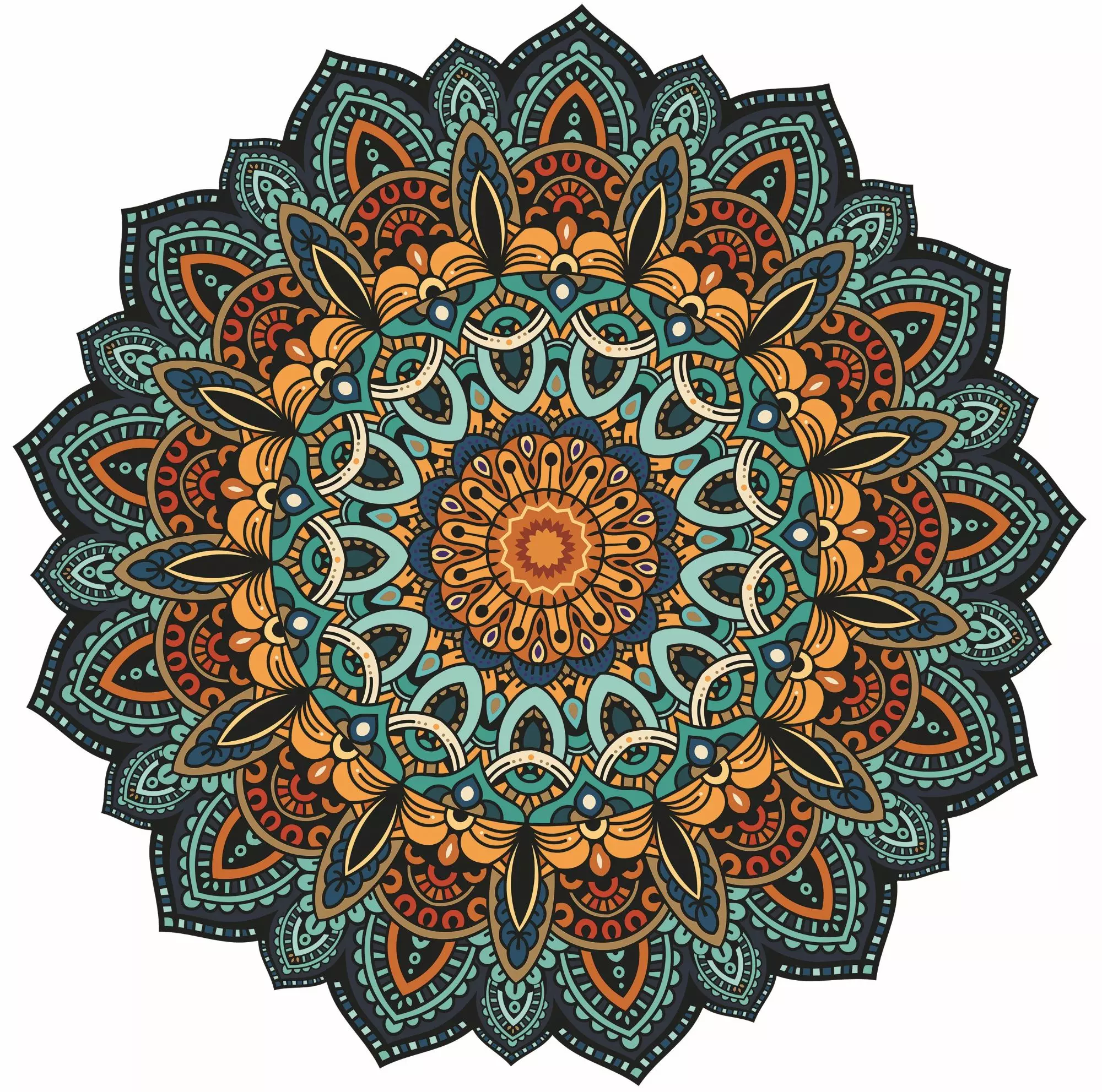Tapete Mandala Lótus Mini Coloração Azul - Decore com Mandalas - a ...