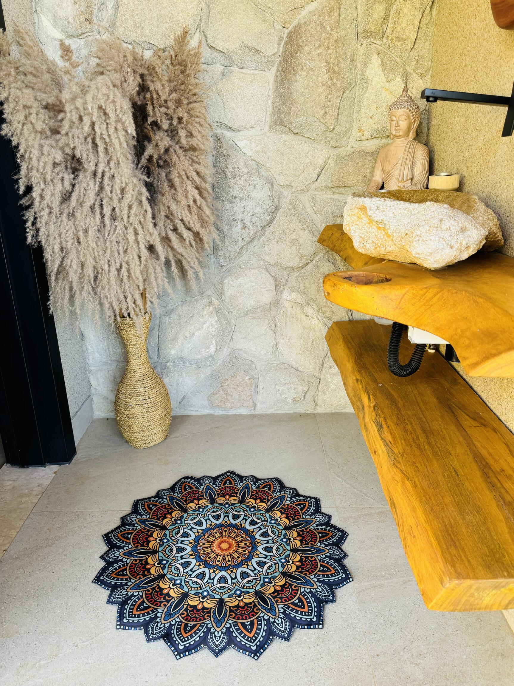 Tapete Mandala Lótus Mini Coloração Azul - Decore com Mandalas - a ...