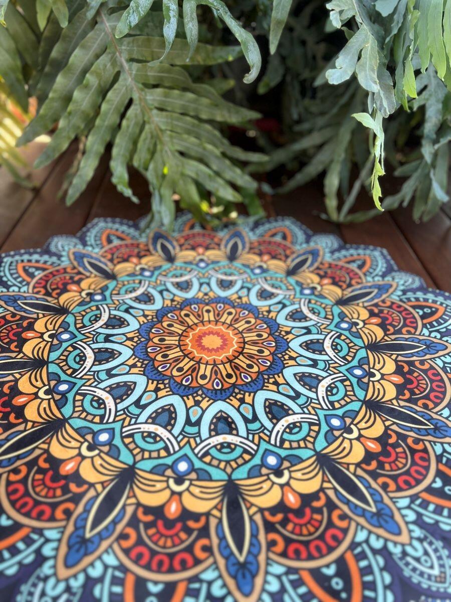 Tapete Mandala Lótus Mini Coloração Azul - Decore com Mandalas - a ...