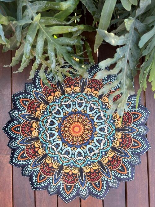 Tapete Mandala Lótus Mini Coloração Azul - Decore com Mandalas - a ...