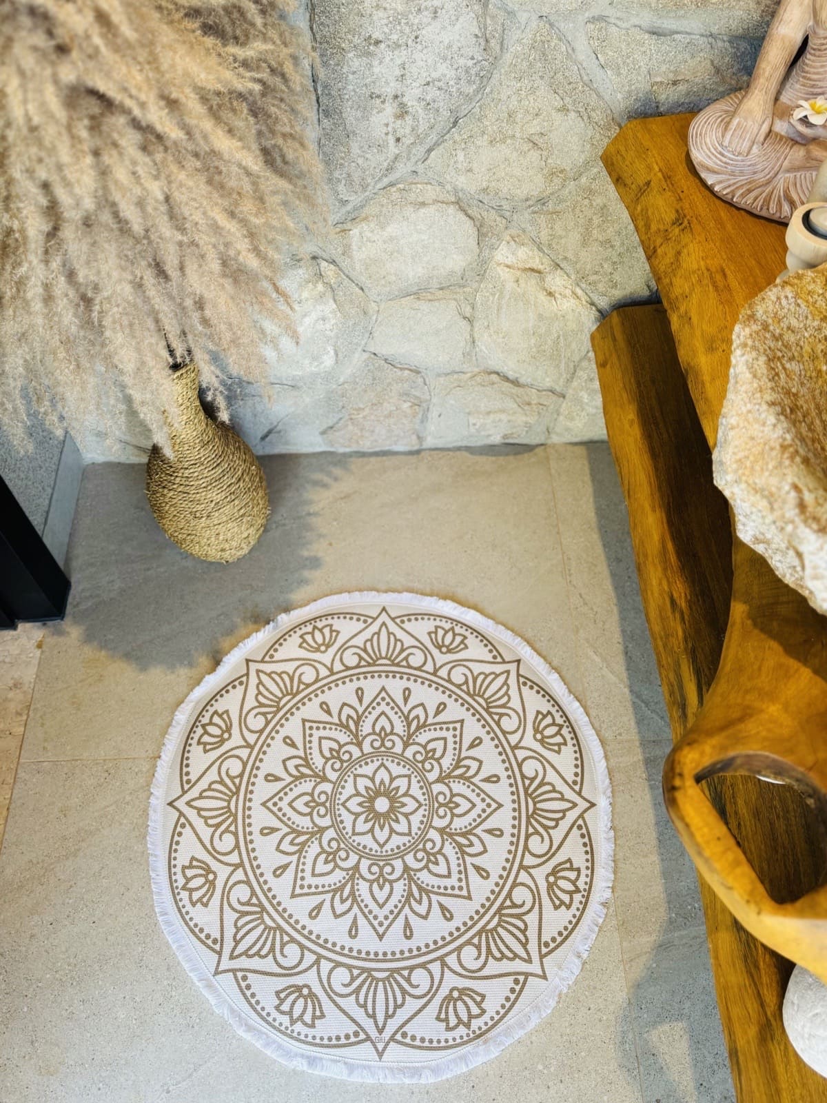 Tapete Mandala Boho Ouro - Decore com sofisticação e minimalismo - a ...