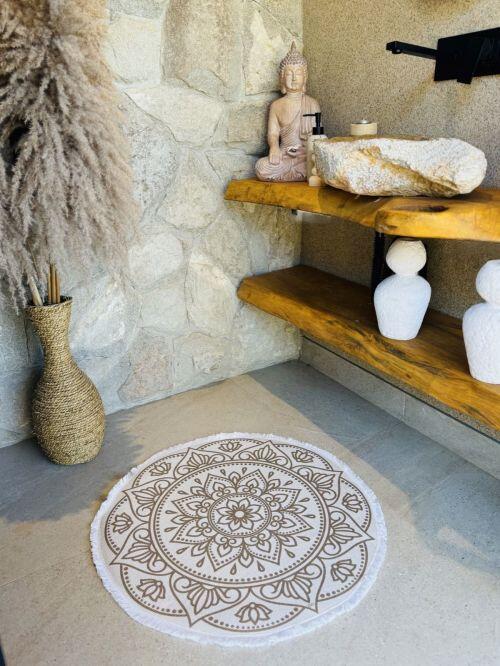 Tapete Mandala Boho Ouro - Decore com sofisticação e minimalismo - a ...