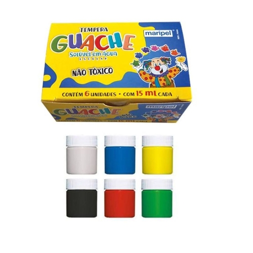 Comprar Conjunto de tinta guache (6 cores) - 1 Un. - R$5,86 - Kit ...