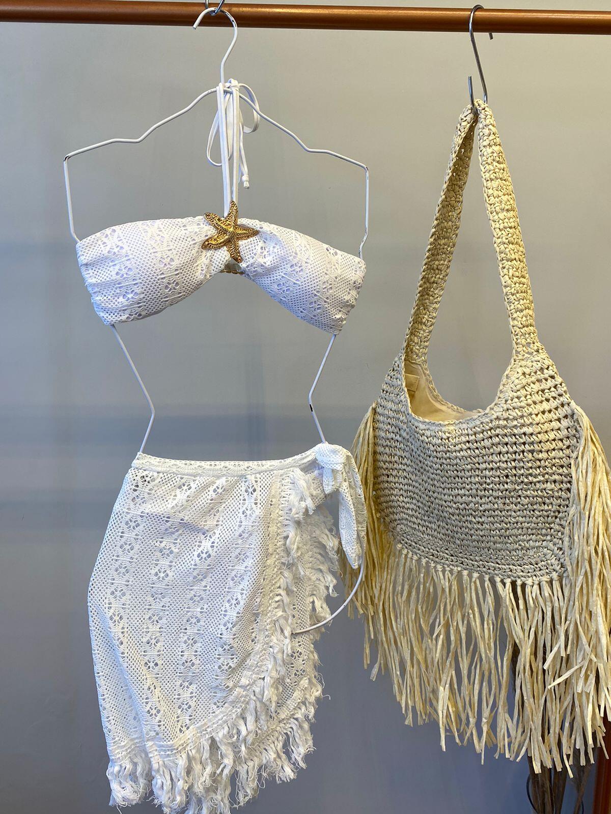 Comprar Conjunto De Biquini 3 Peças Renda Estrela - lojas mayara lira shop