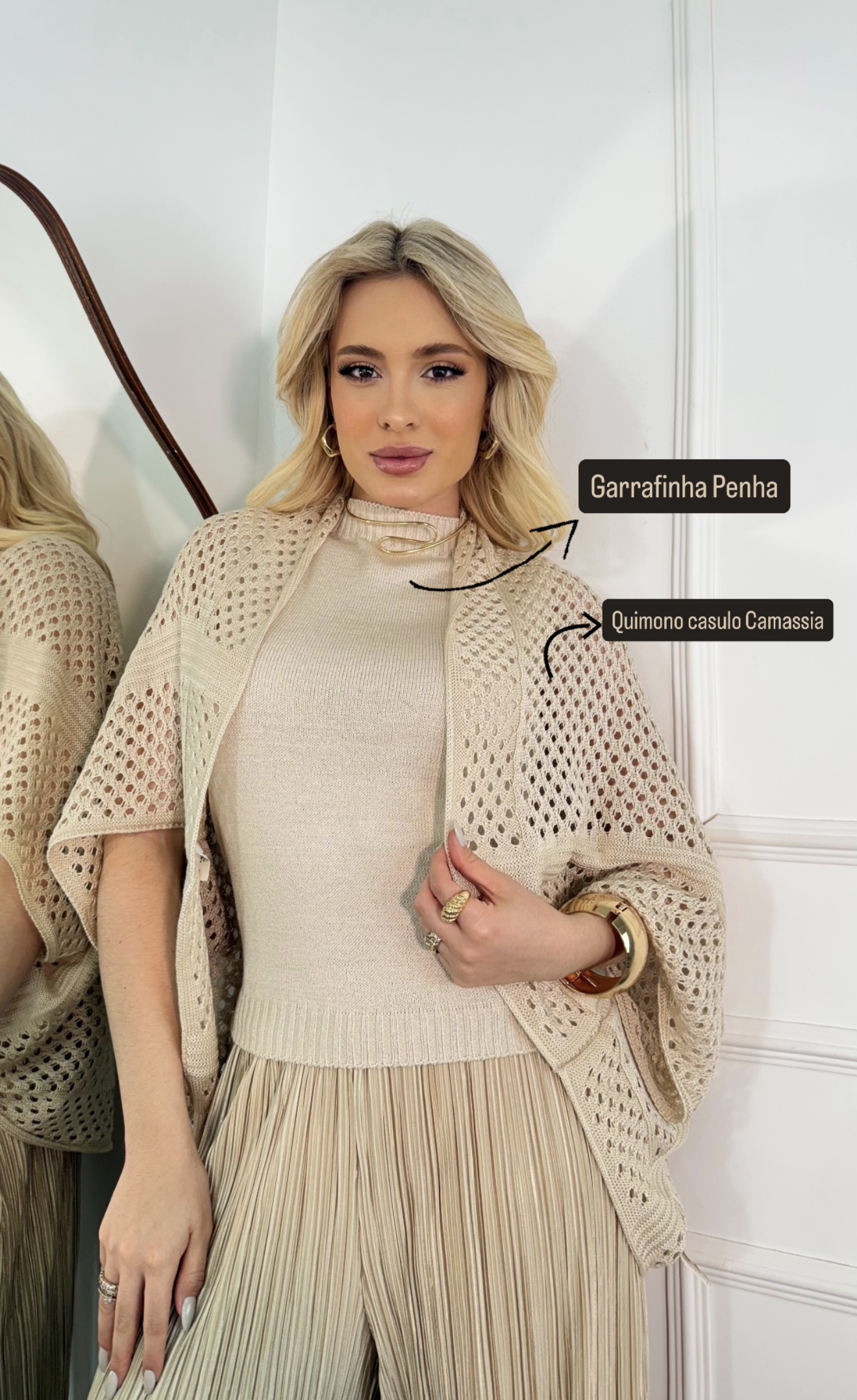 Comprar Quimono casulo Camassia - rendado - Petit Poa Tricot