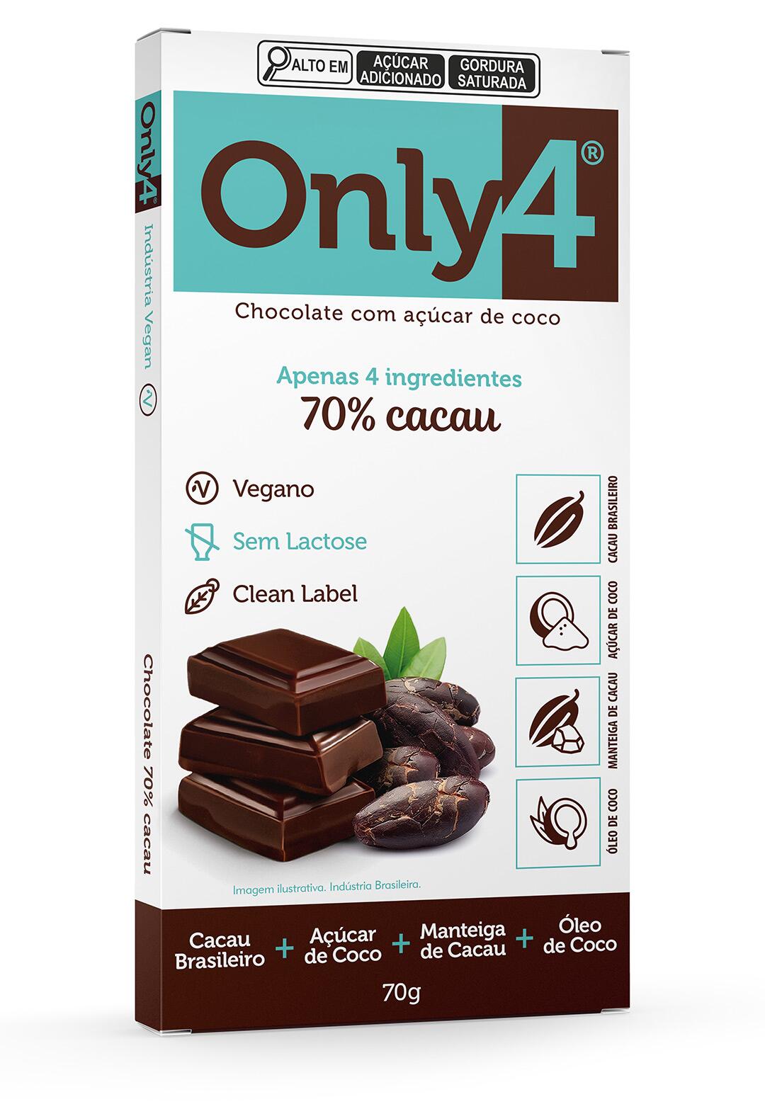 ONLY4 70% cacau 70g - a partir de R$23,28