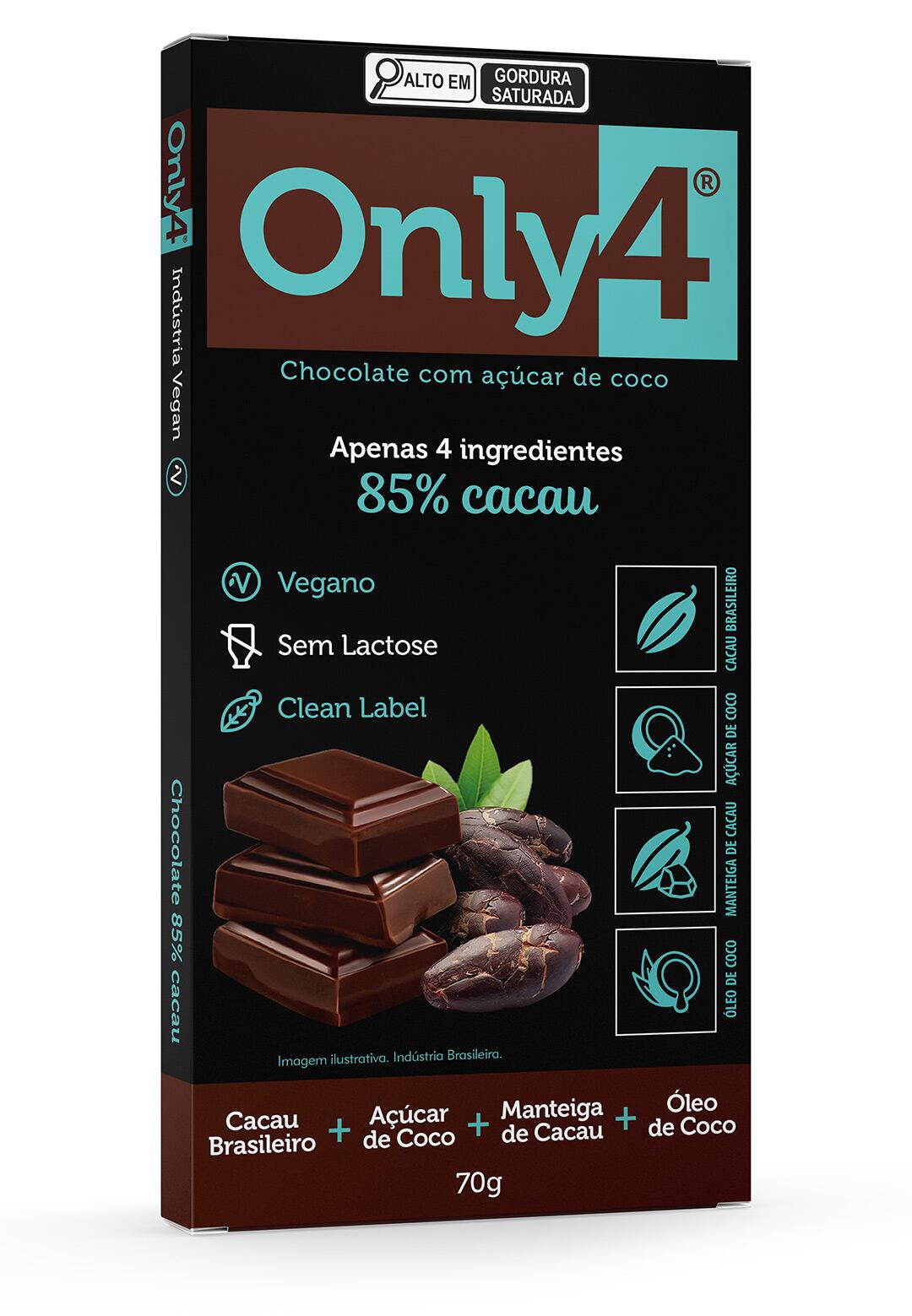 ONLY4 85% cacau 70g - a partir de R$23,28