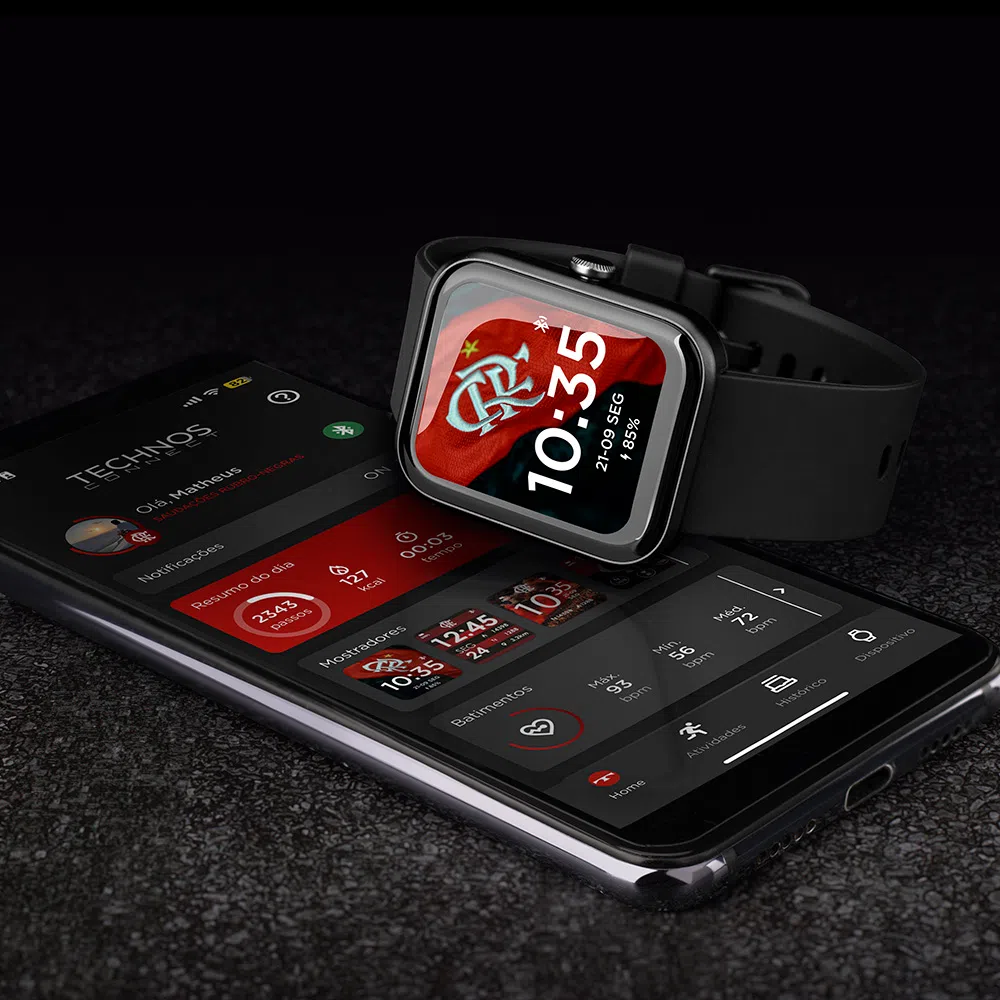 Comprar Smartwatch Technos Connect Max Flamengo Edição Especial TMAXAG ...