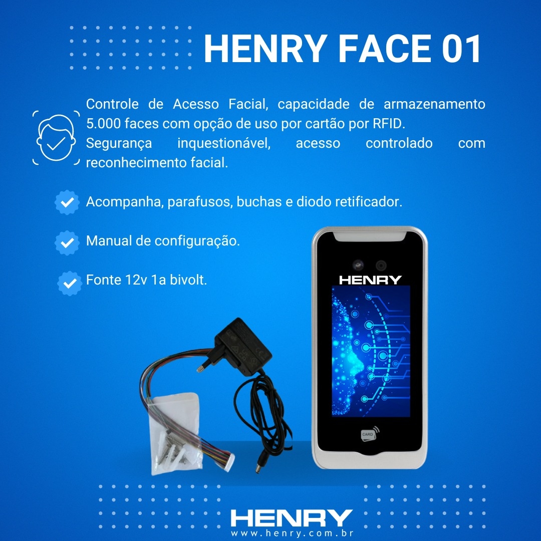 Controle de Acesso Henry Face 01 - a partir de R$1.512,00