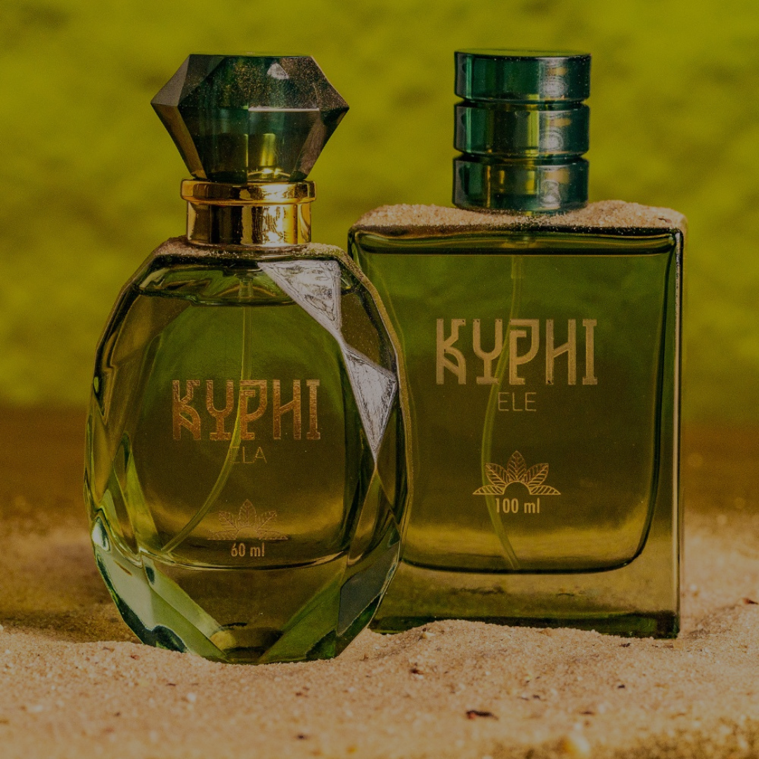 Kyphi Ele e Kyphi Ela: o poder do perfume autoral SACRATU