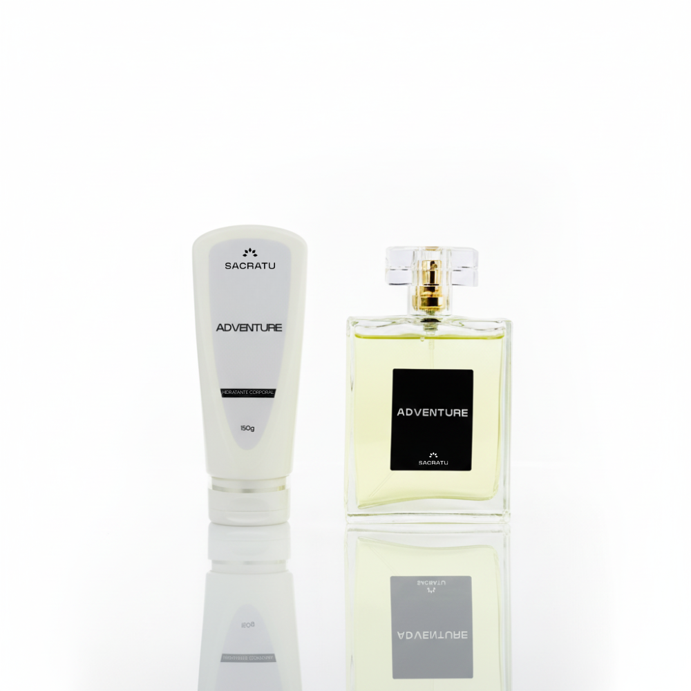 COMBO ADVENTURE- PERFUME MASCULINO E HIDRATANTE PERFUMADO