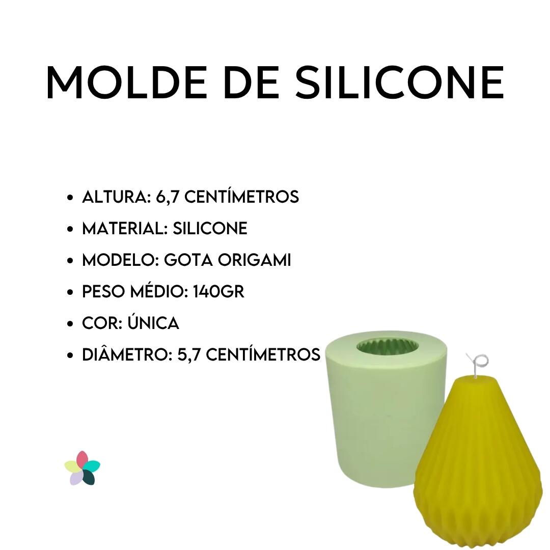 molde de silicone gota origami tudo para velas - a partir de R$28,40