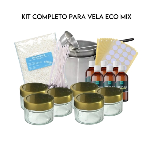 Kit iniciante para fazer velas aromáticas na Tudo Para Velas