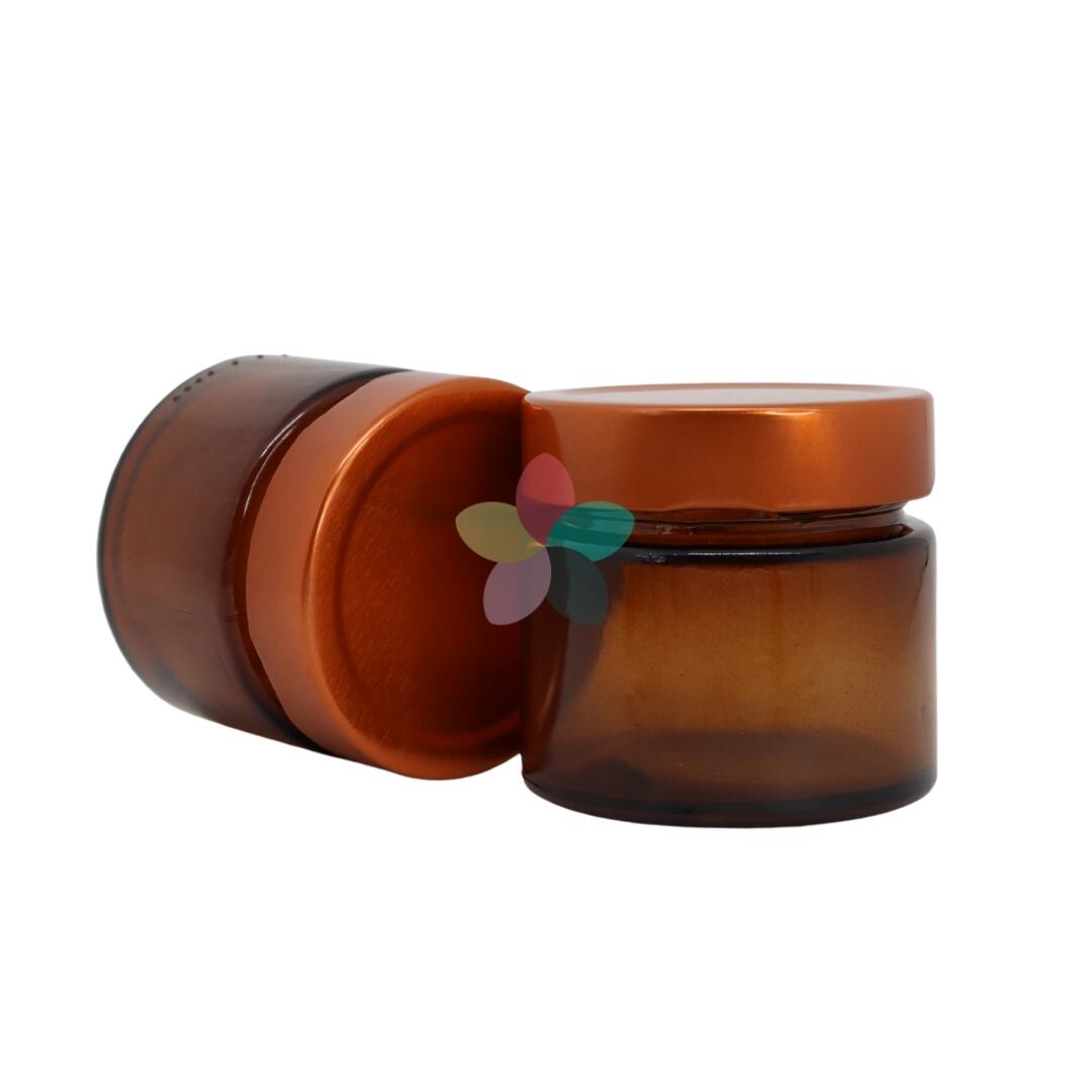 Kit com 12 Potes de Vidro La Pianezza 210ml Âmbar - a partir de R$118,33