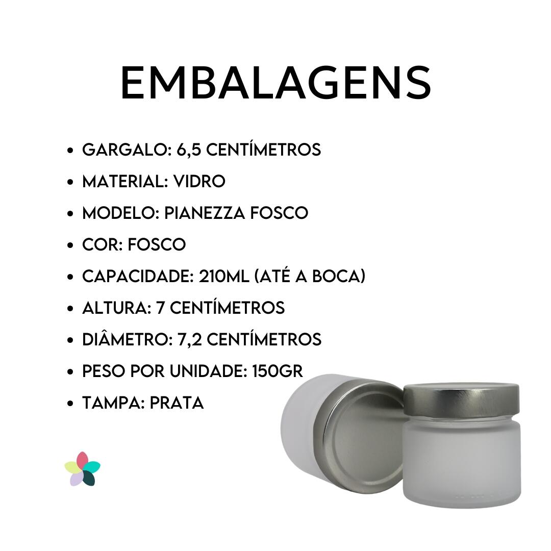 Kit 6 Potes La Pianezza 210ml Fosco com Tampa Prateada - a partir de R ...