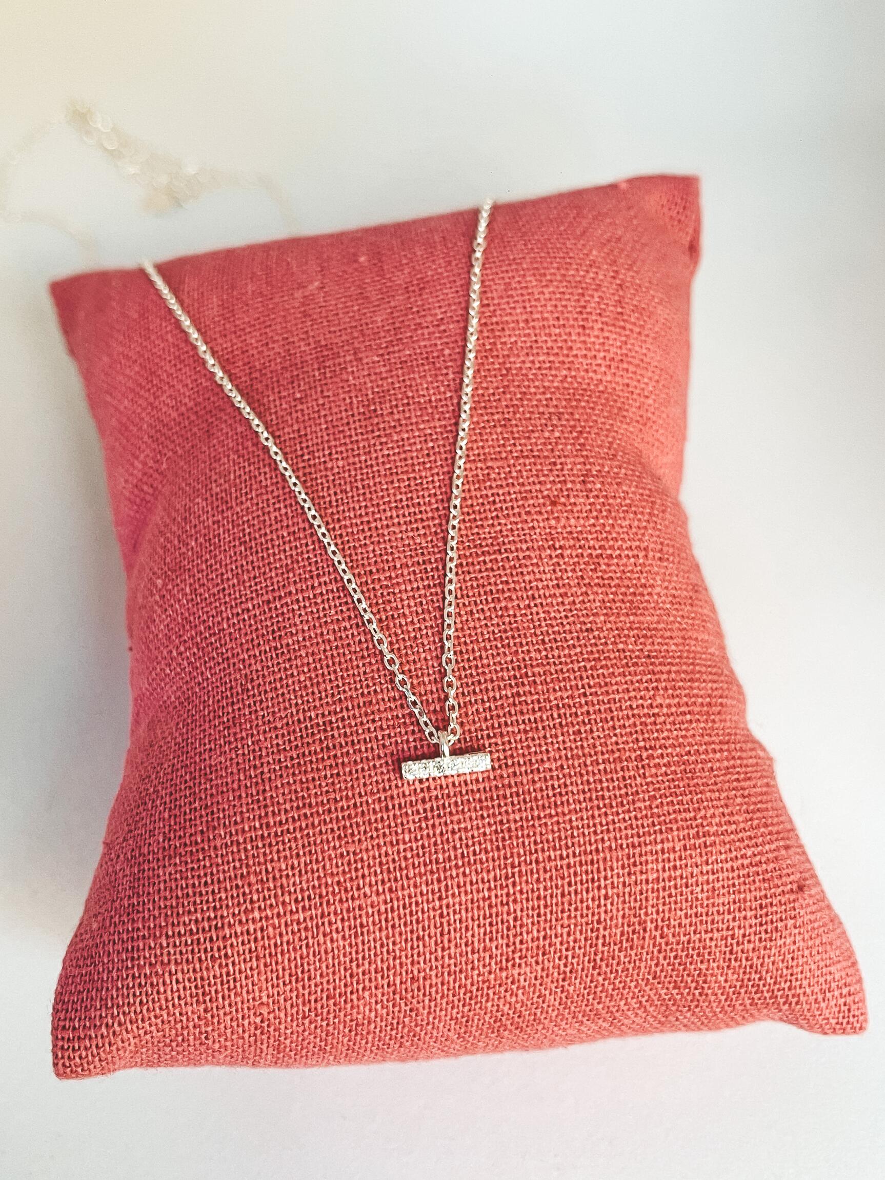 Comprar Colar Minimalista Traço Cravejado Com Micro Zircônia Corrente ...