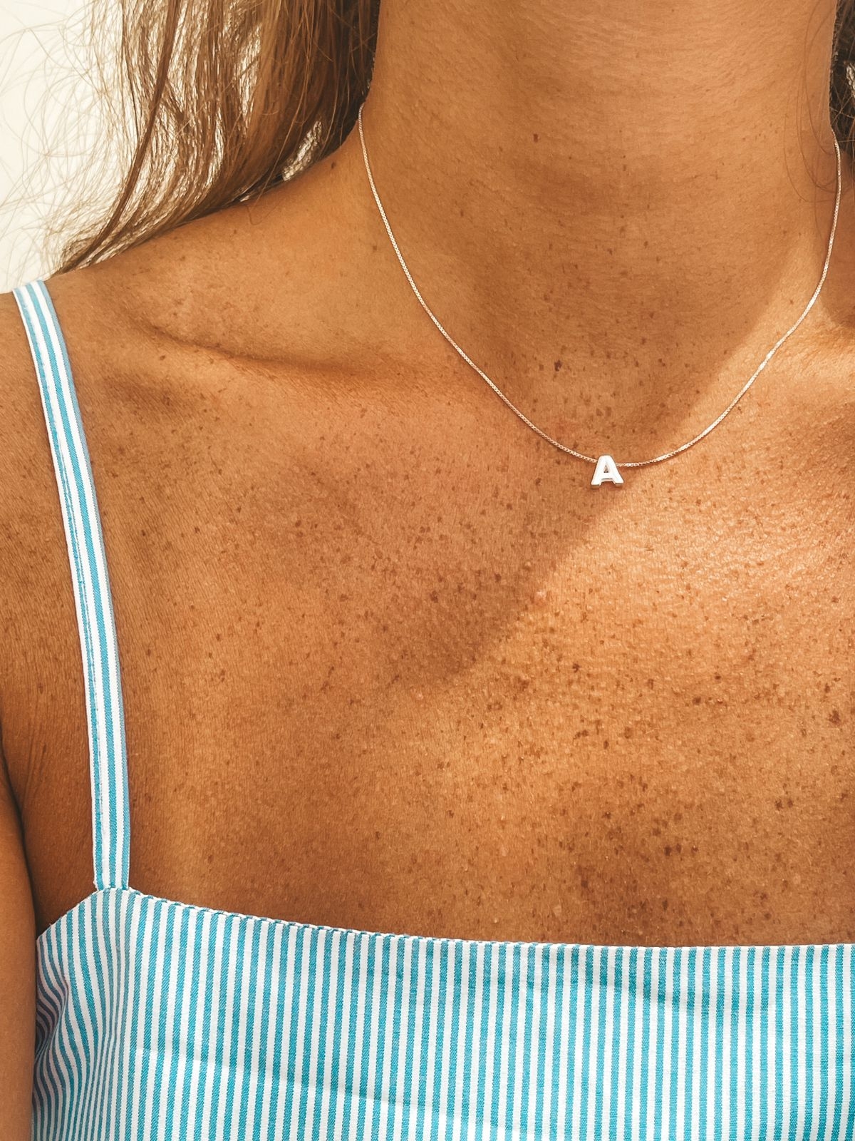 Comprar Colar Letra Inicial Corrente 40cm Prata 925 Clara - Ohana Joias ...