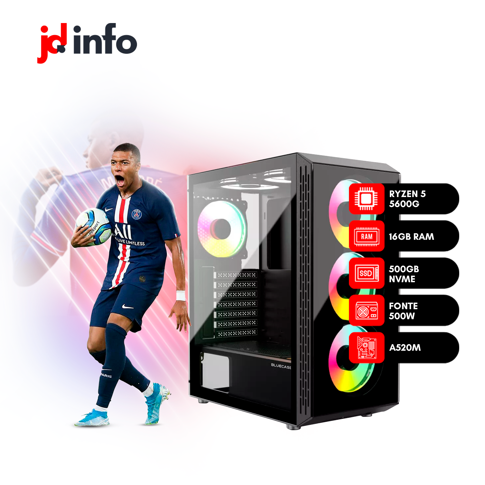 PC FIFA Nível 1 - Ryzen 5 5600g - R$3.600,00