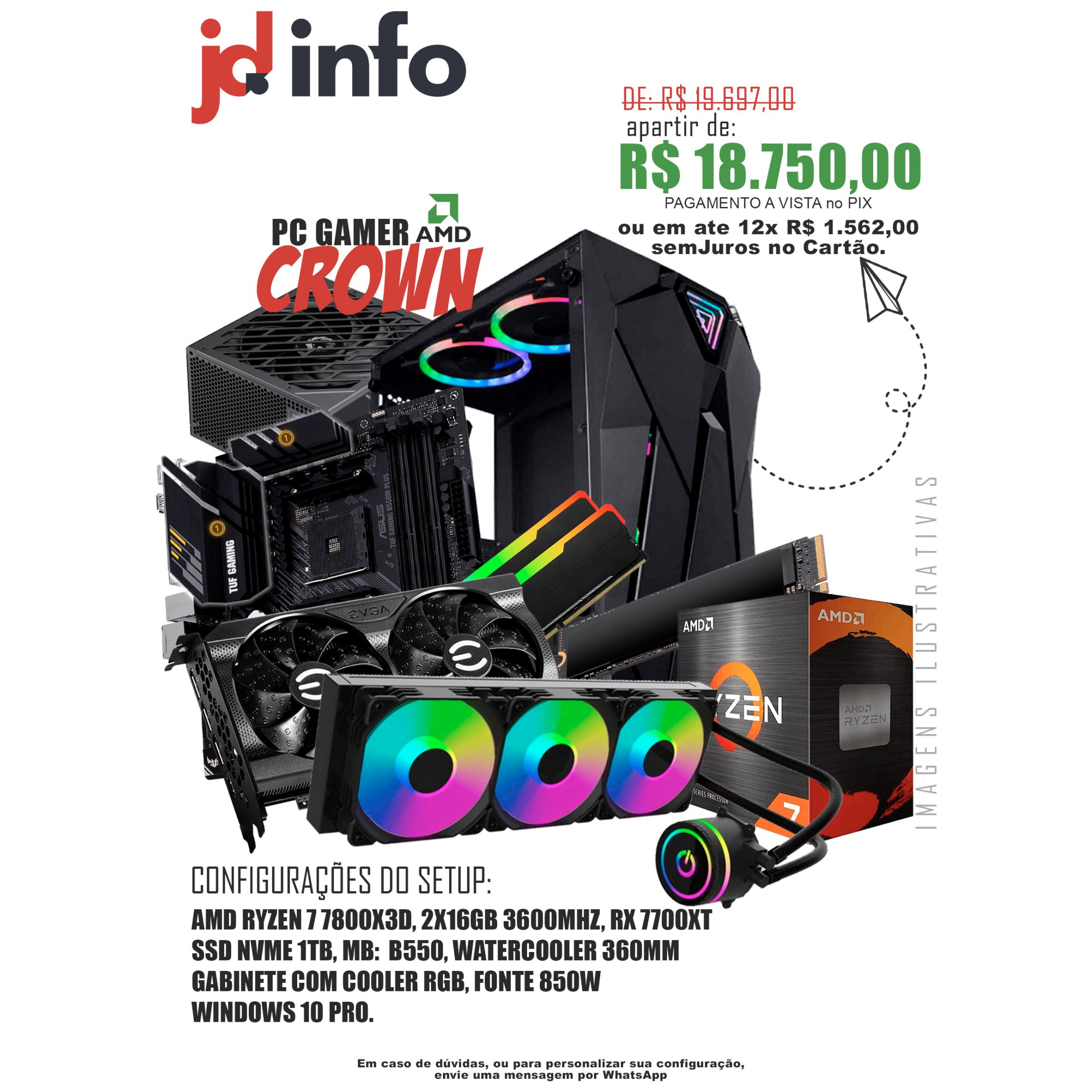 Pc Gamer Crown - R$18.750,00