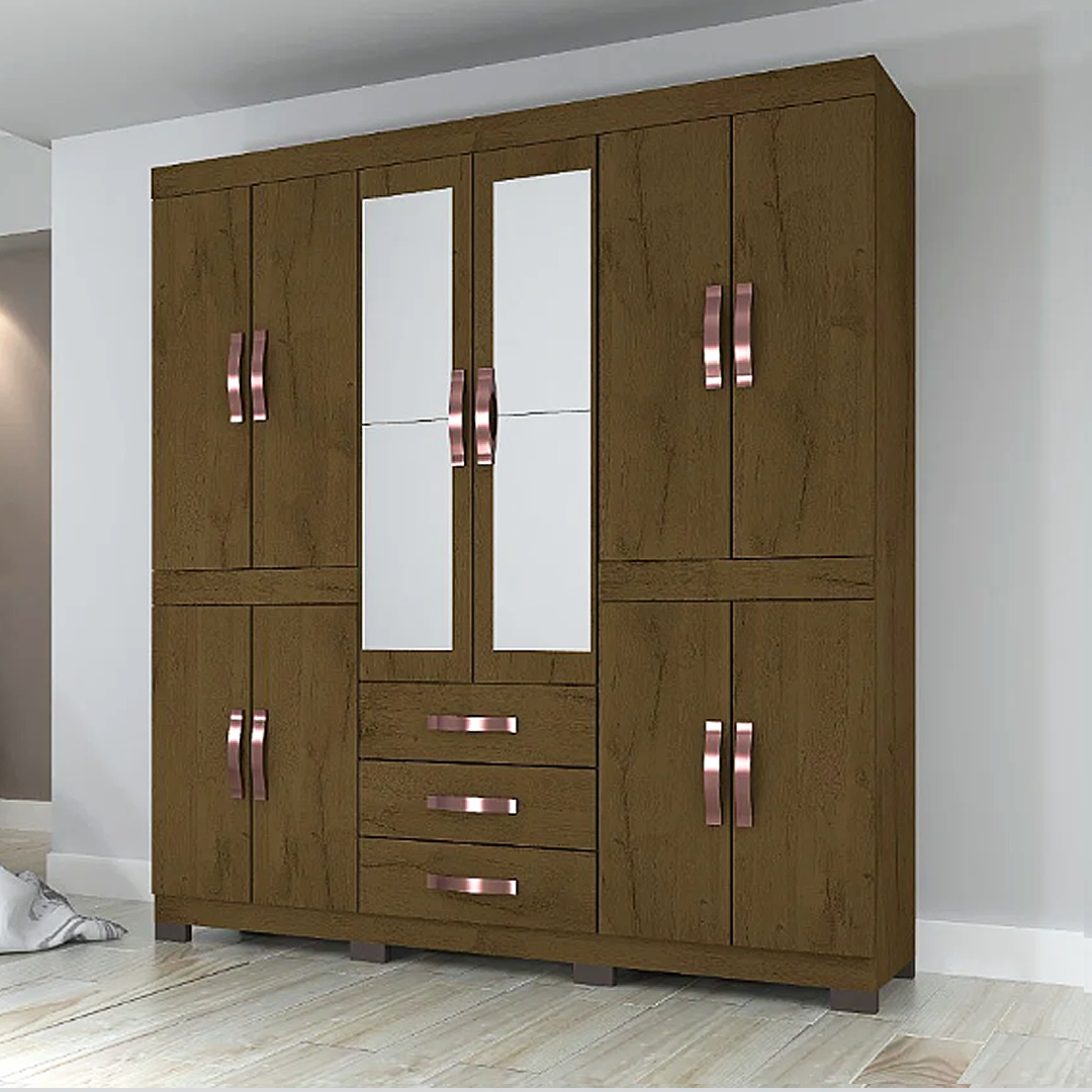 Comprar Roupeiro Josan Safira 10 Portas + Pé + Espelho