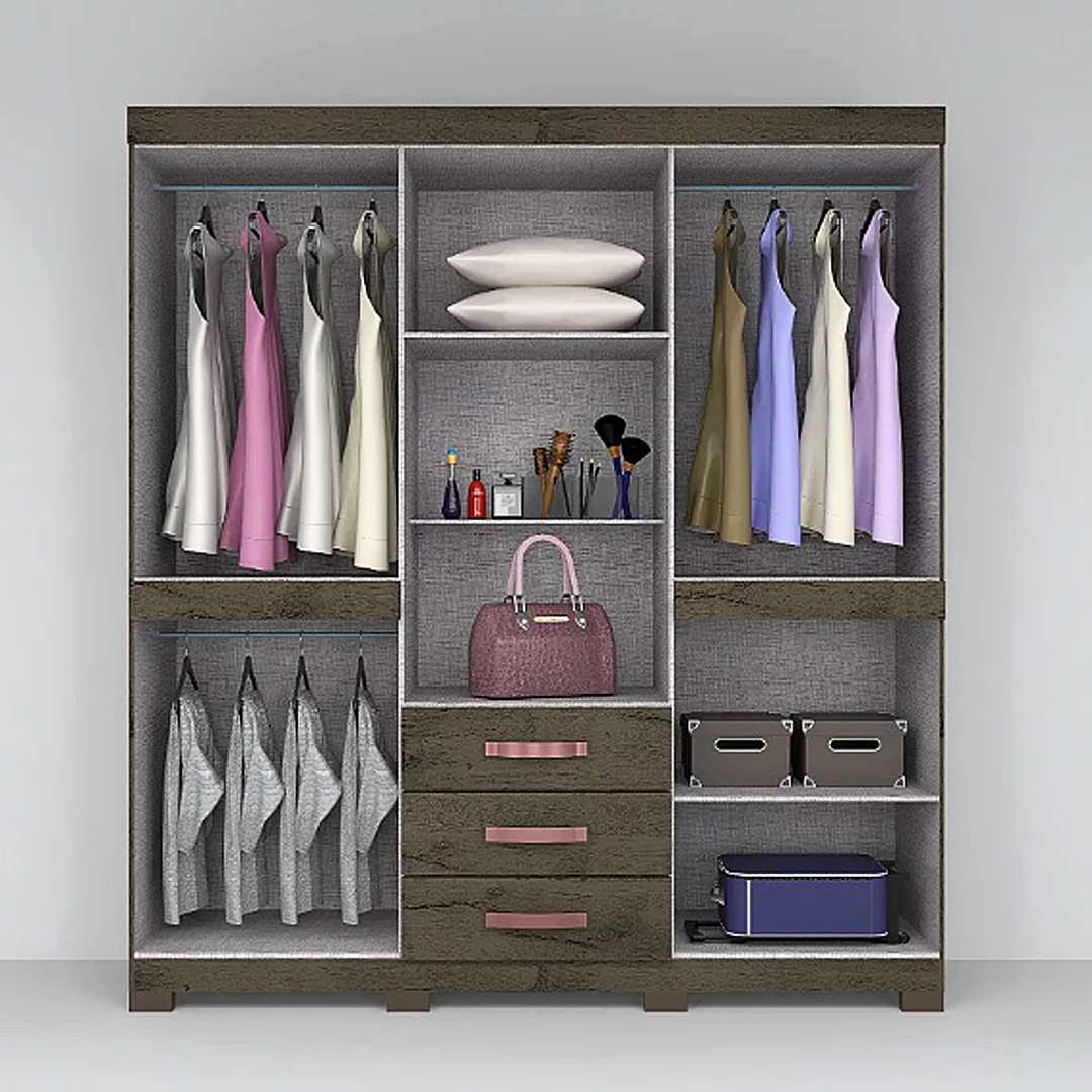 Comprar Roupeiro Josan Safira 10 Portas + Pé + Espelho