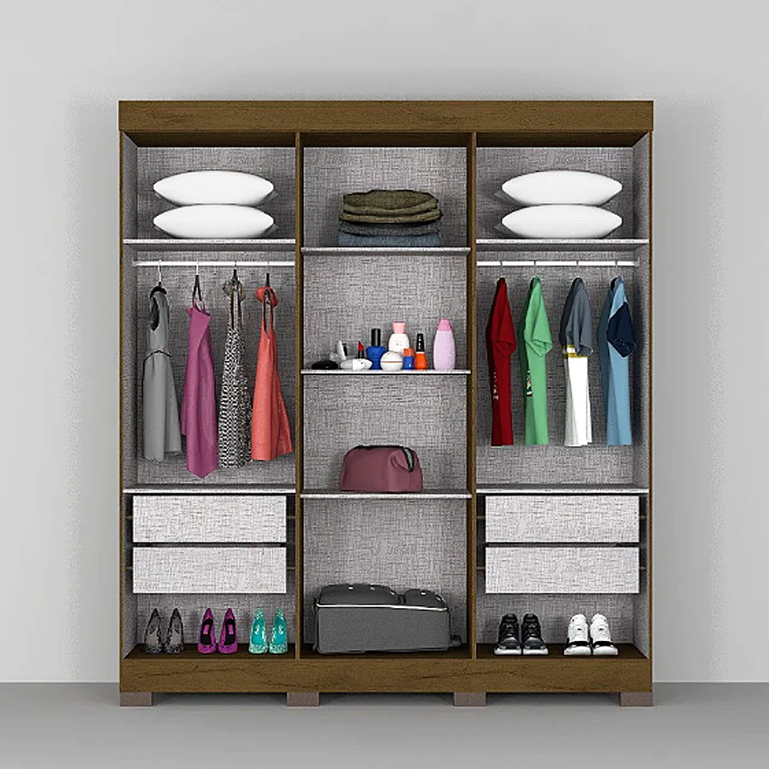 Comprar Roupeiro Josan Veron 6 portas + Pé + Espelho