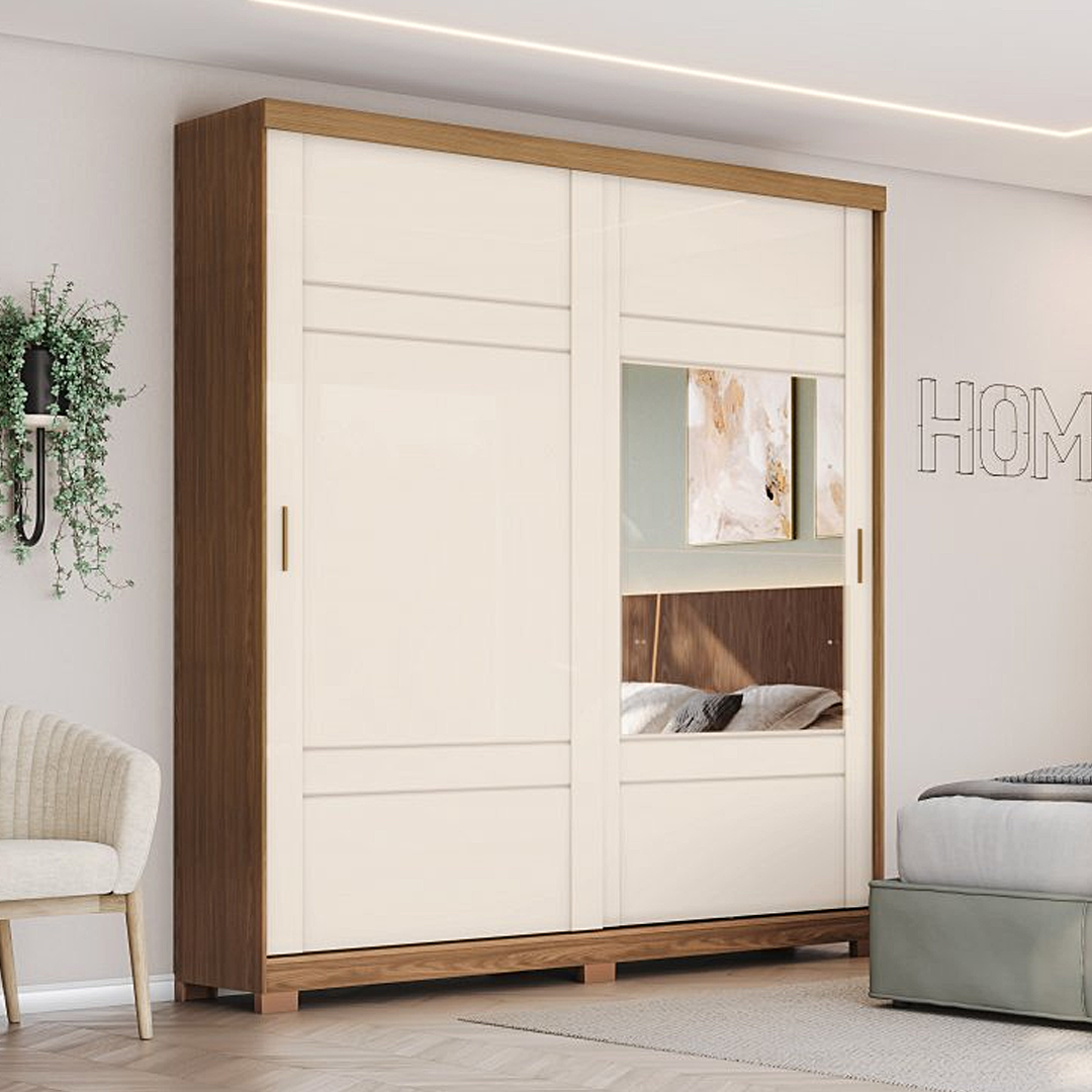 Comprar Roupeiro Henn Verg 2 Portas Deslizantes + Espelho