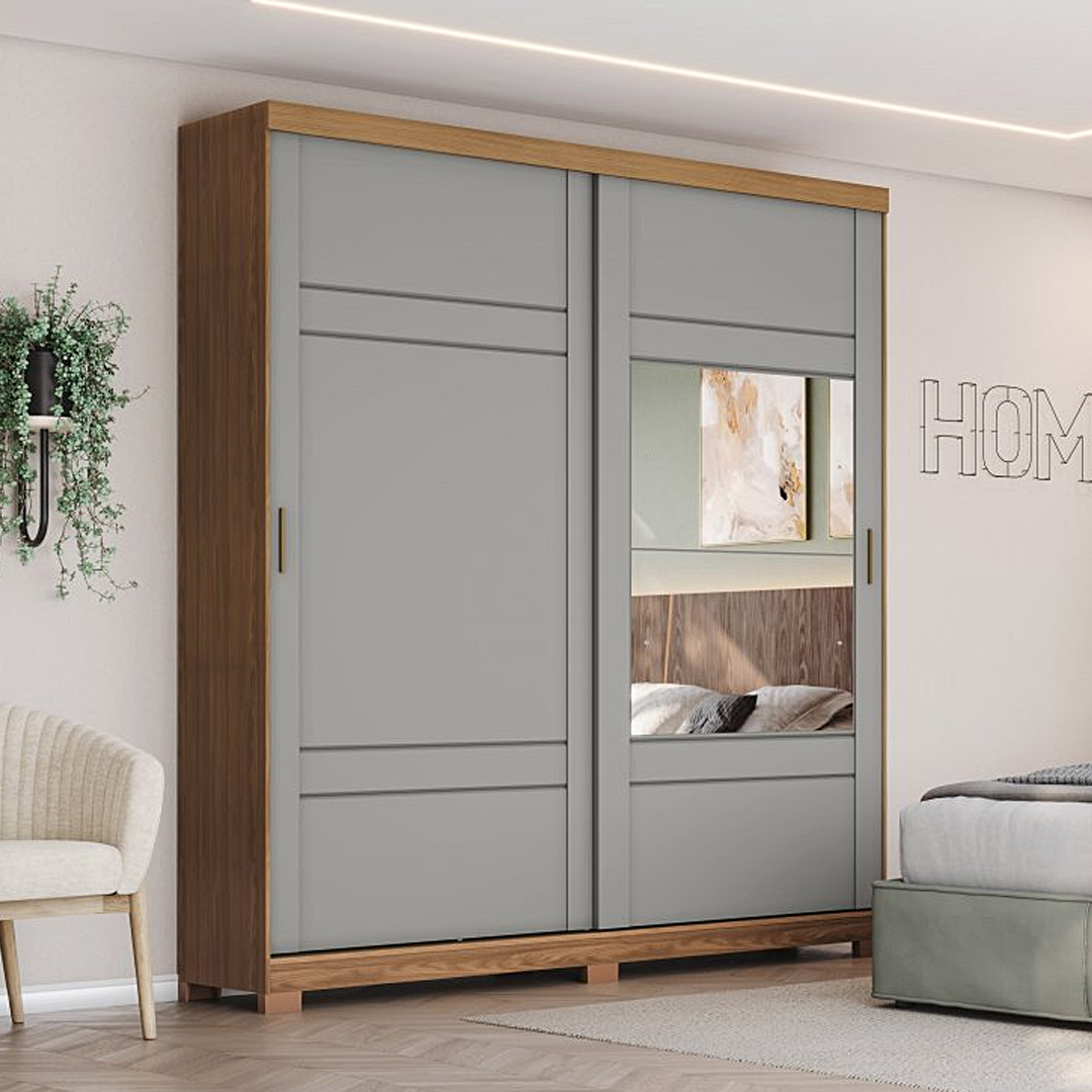Comprar Roupeiro Henn Verg 2 Portas Deslizantes + Espelho