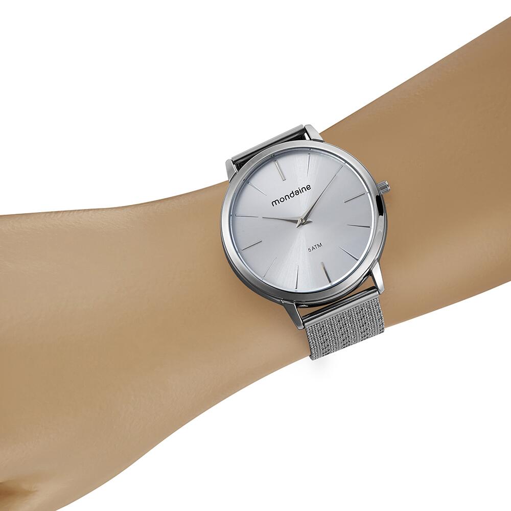 Relógio Mondaine Feminino Prata Ref - 76784L0MVNE1