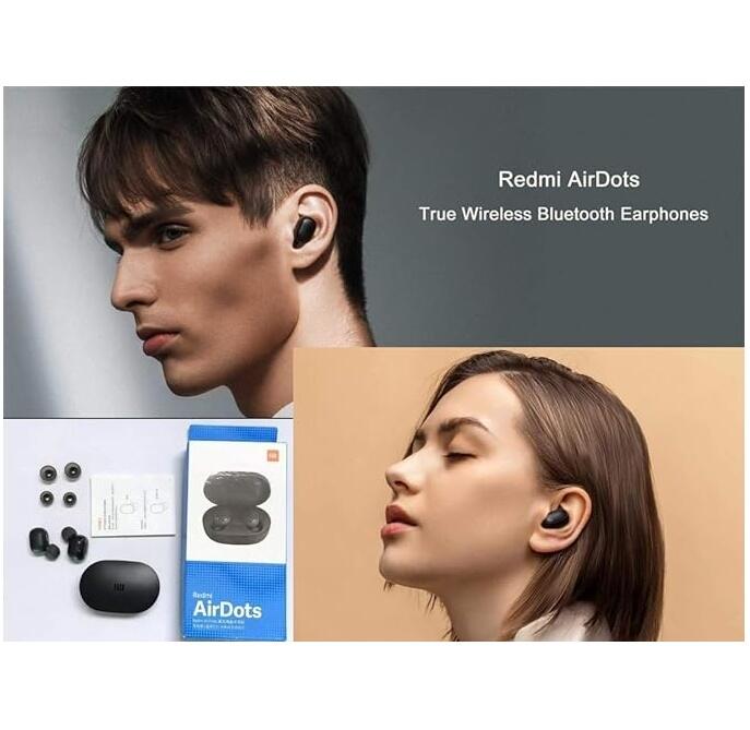 Fone de Ouvido Xiaomi Redmi AirDots 2 - Bluetooth 5.0, Preto