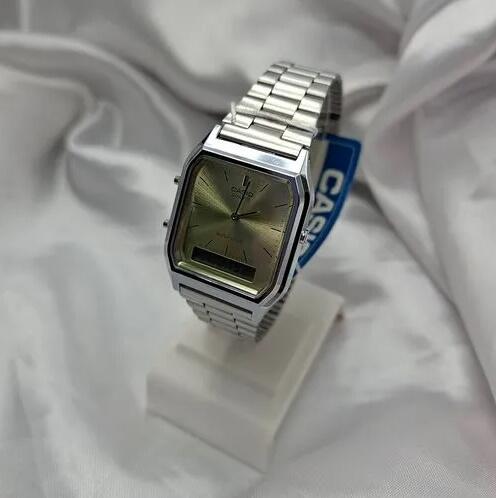 Relógio Casio Vintage Unissex Prata AQ-230A-9AMQYDF-SC