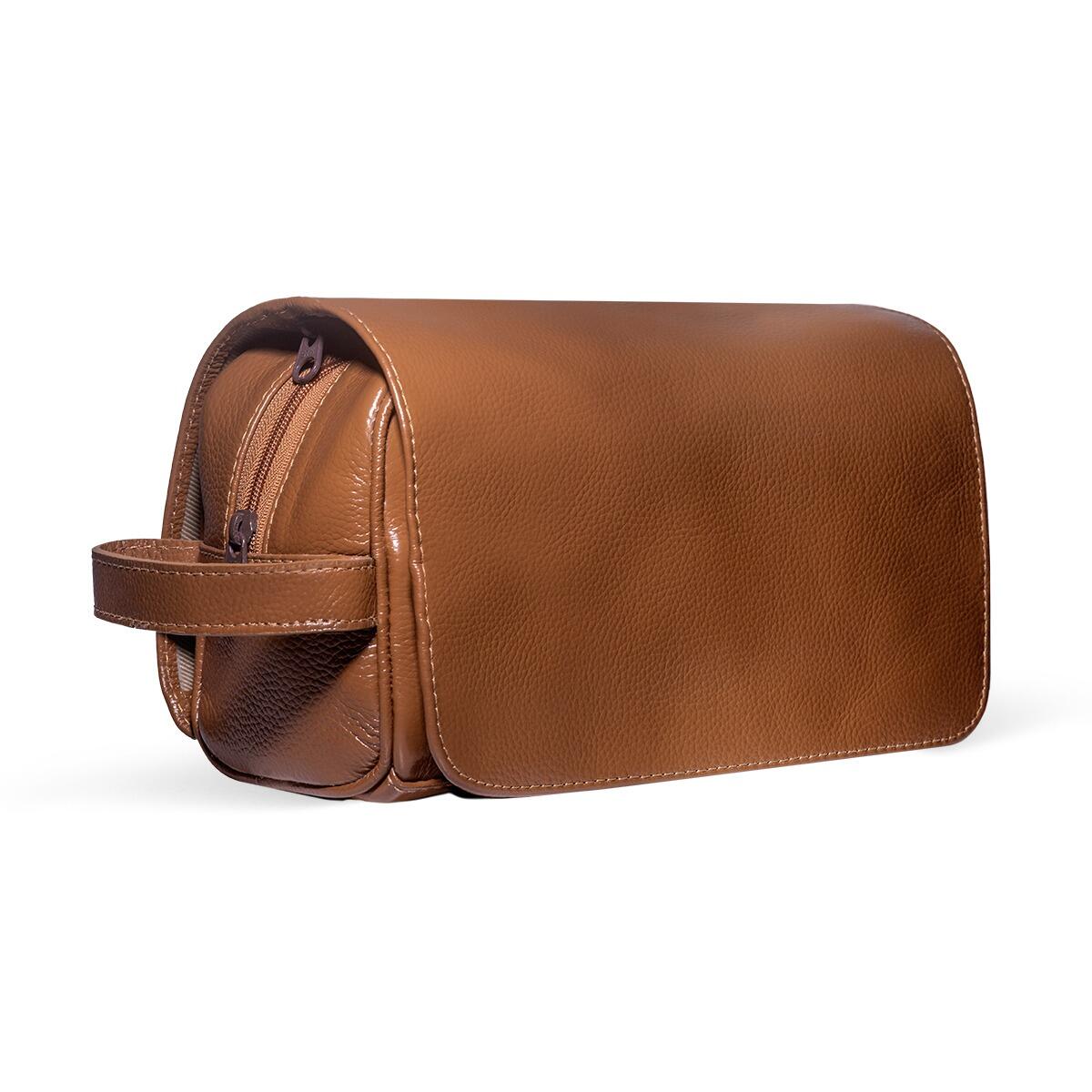 Bolsa Organizadora Necessaire Couro WHISKY 4 REF.NF02