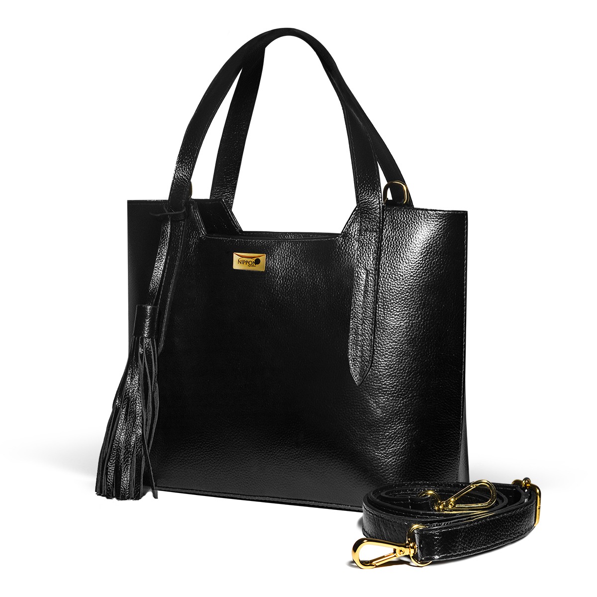 Bolsa Nippon Feminina Couro PRETO 4 Ref: BF368