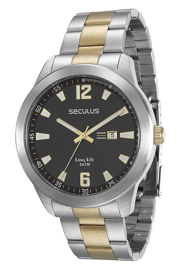 Relógio Seculus Masculino Bicolor 28721GPSVBA1