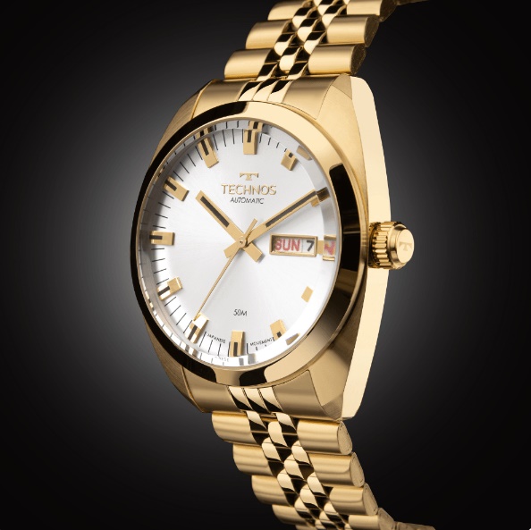 Relógio Technos Masculino Automático Dourado 8205ON/1K