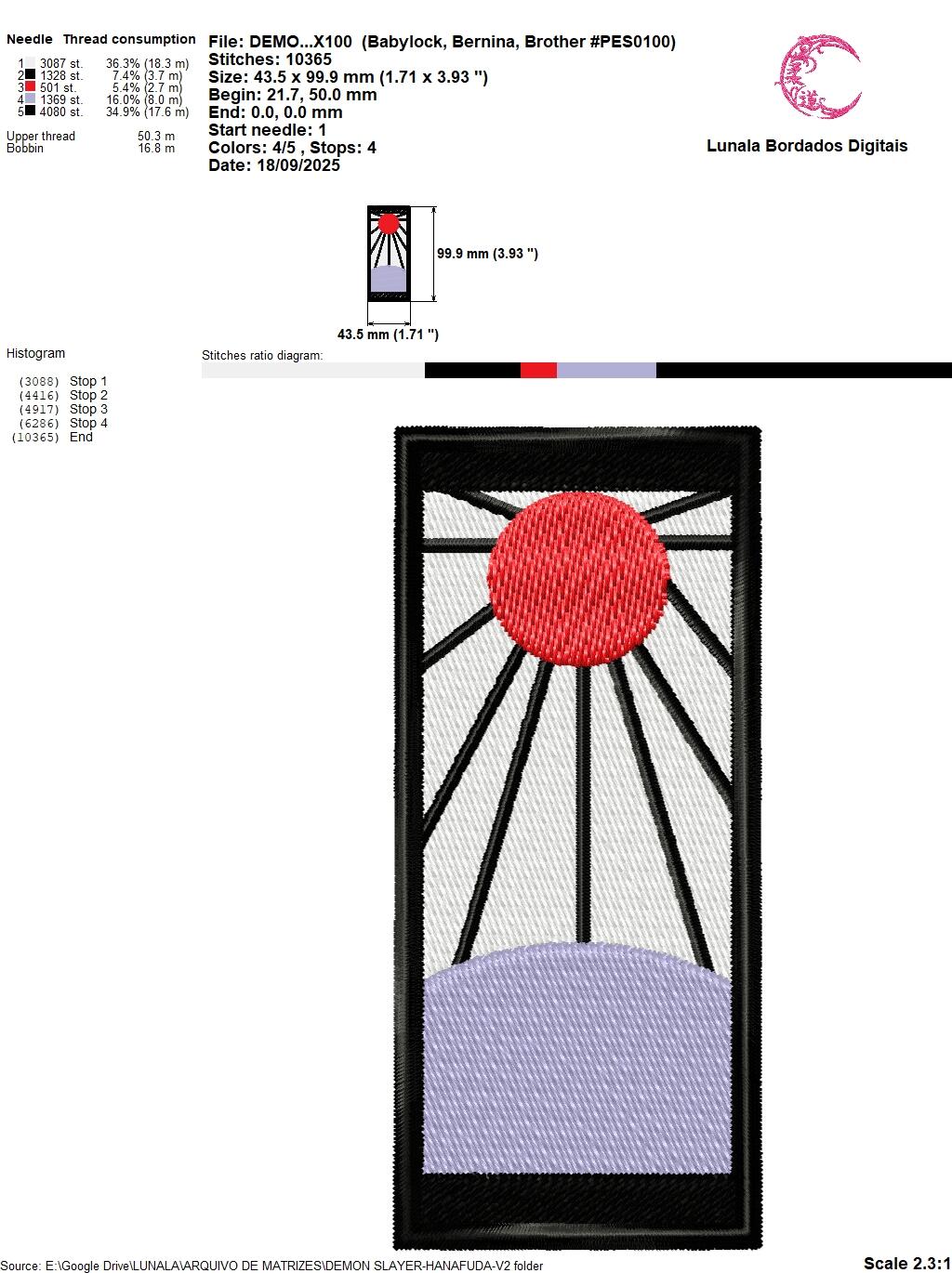 Comprar Matriz de bordado - Demon Slayer - Hanafuda - R$10,00