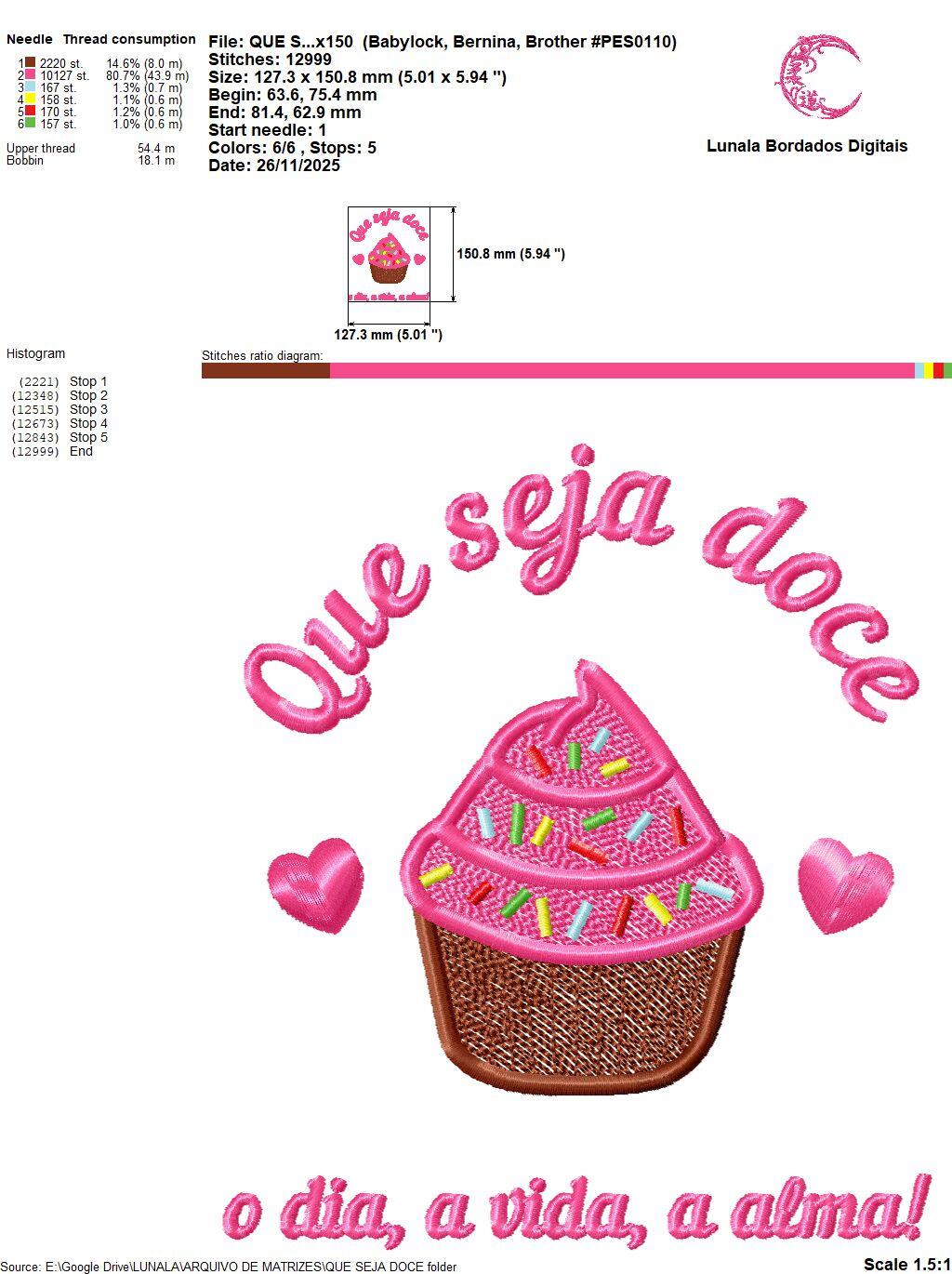 Comprar Matriz de bordado - Que seja doce - R$10,00