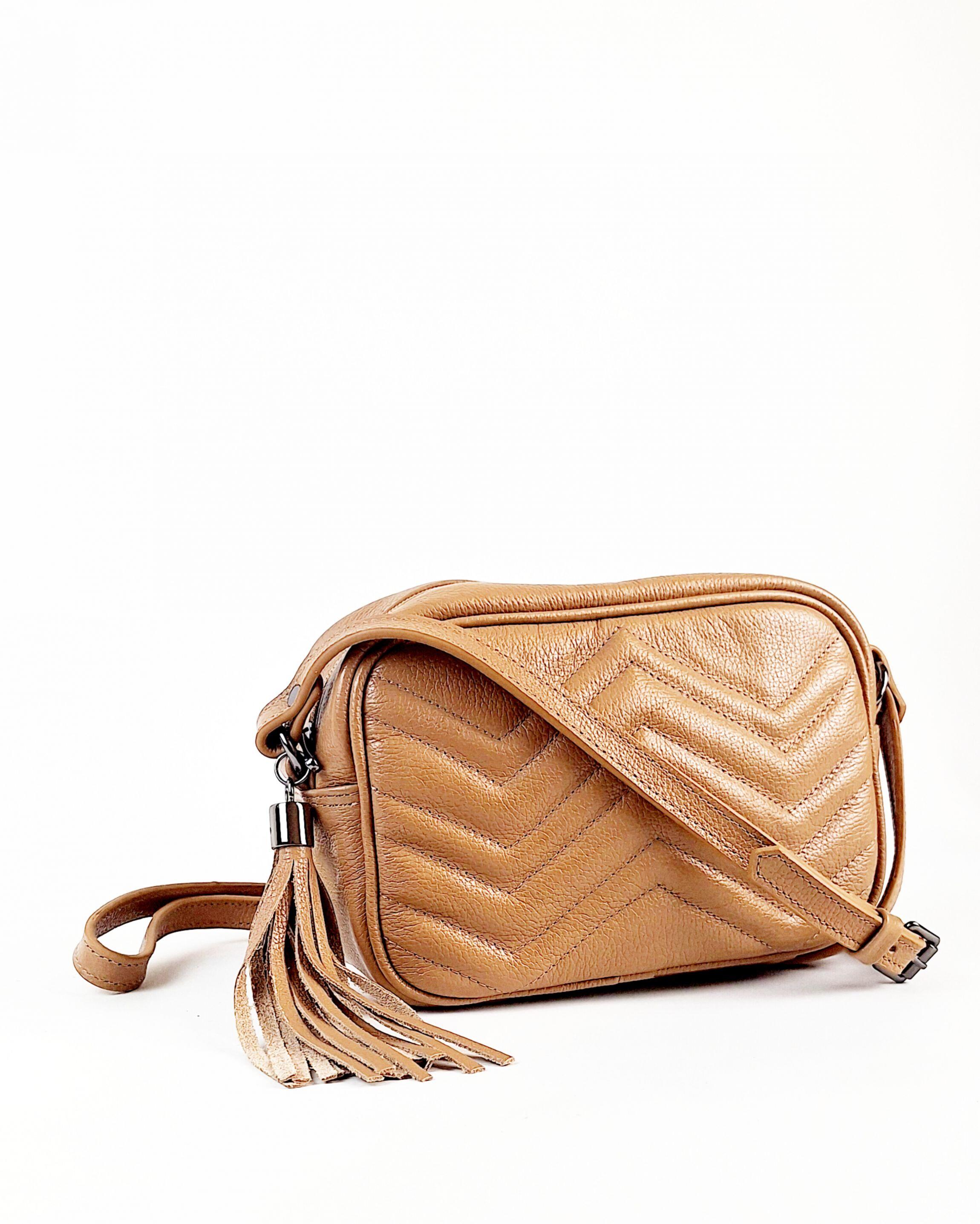 Bolsa Luck Feminina de Couro Bege - a partir de R$215,50