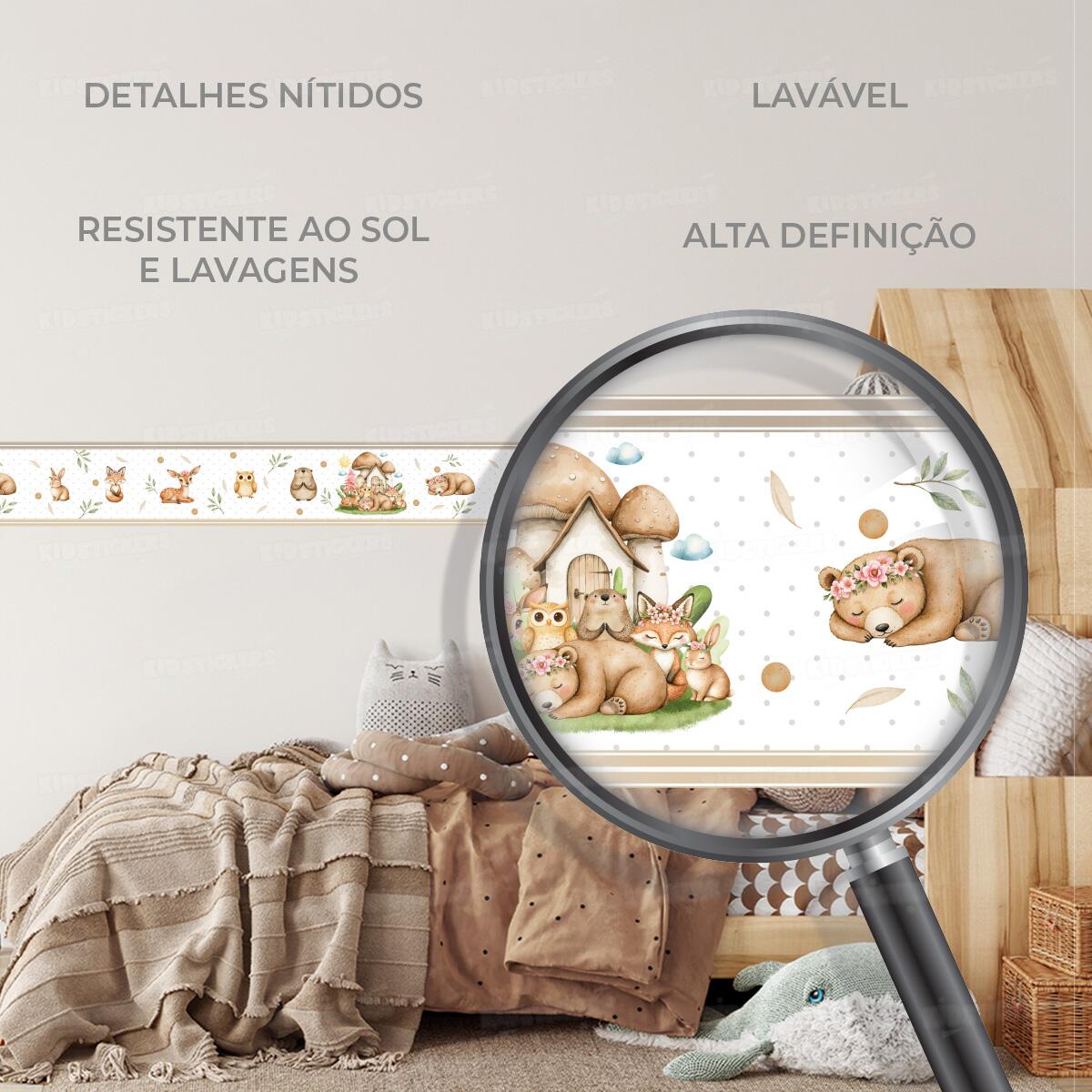 Comprar Adesivo Faixa Infantil Bosque 03 Animais Floresta Decoração ...