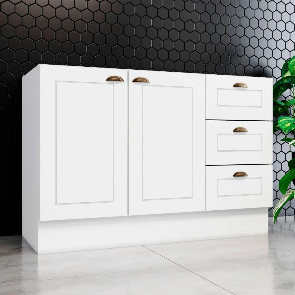 Comprar Balcão Gabinete de Pia 120cm 2 Portas 3 Gavetas Americana Henn (sem Tampo) - a partir de ...